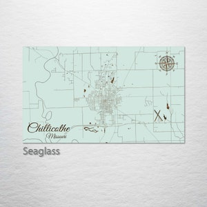 Chillicothe, Missouri Wood Engraved Street Map Art - Etsy