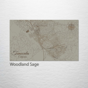Temecula, California Street Map | Wood Wall Art | Wood Wall Map | Wood ...