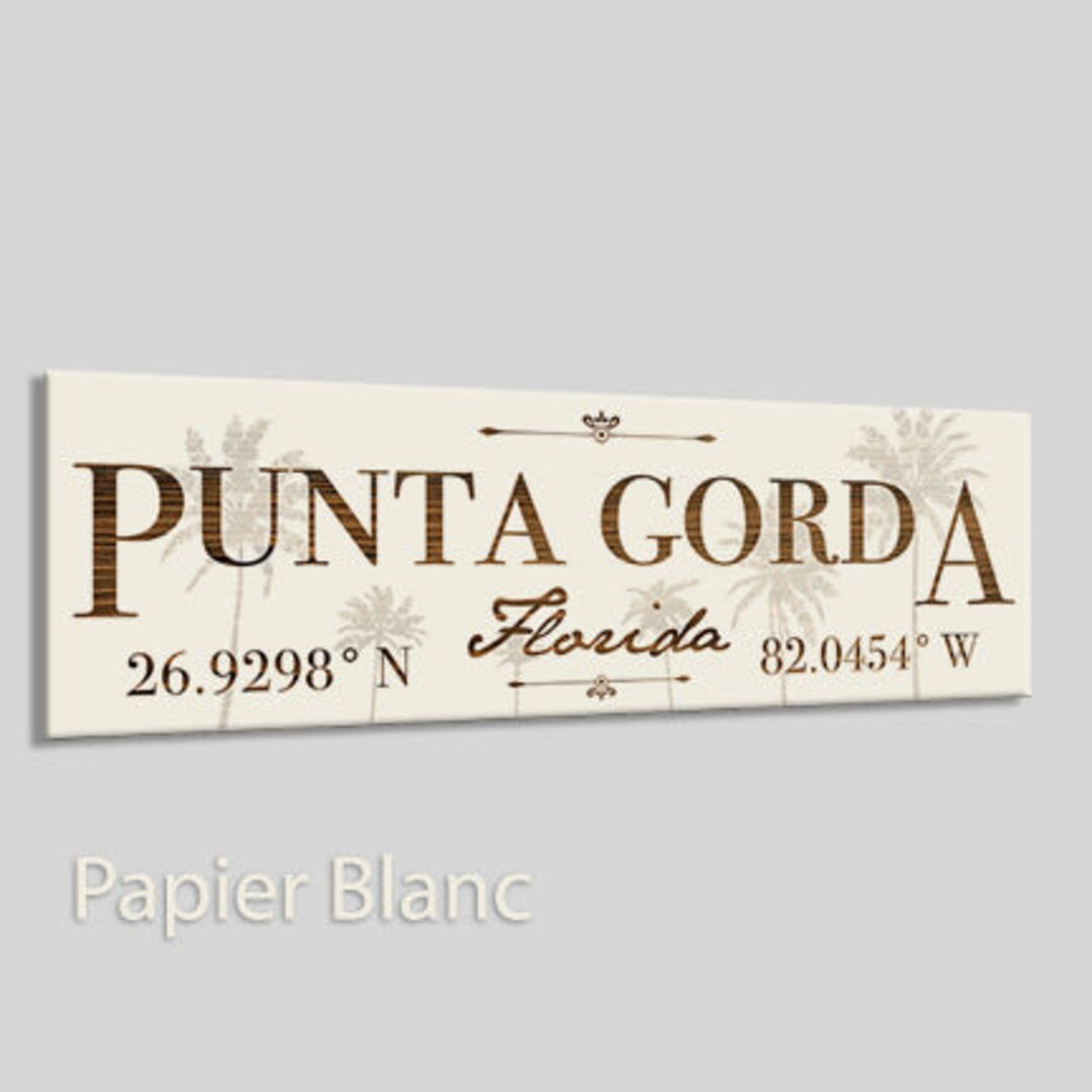 Punta Gorda Florida Wood Sign: Coastal Home Decor - Etsy