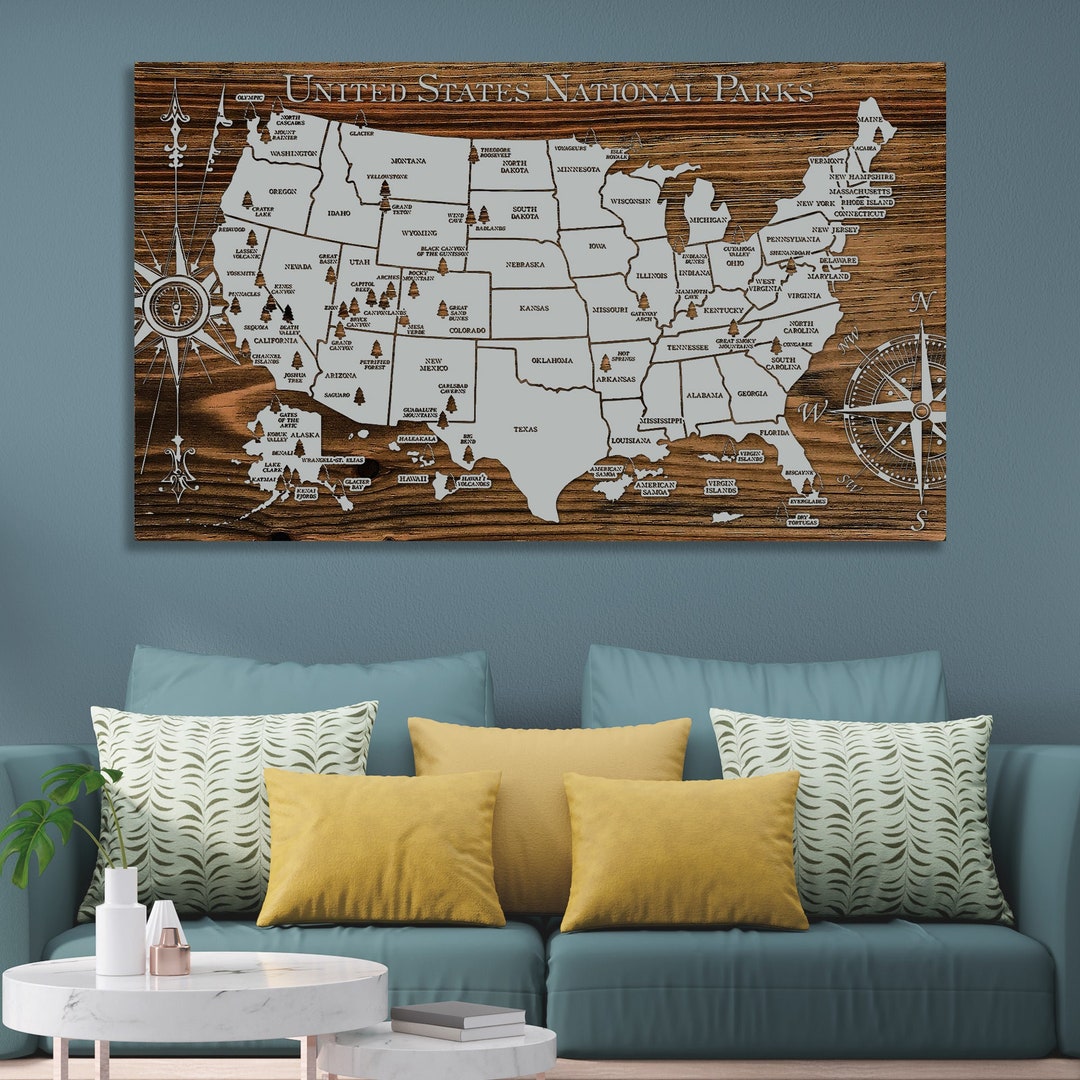 United States National Parks| Wood Wall Decor - Etsy