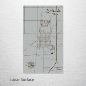 Tuscola, Illinois Street Map | Wood Engraved Maps, Wall Art| Wood Wall ...