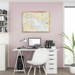 Baltimore Harbor Nautical Map (NOAA) | Nautical Chart | Coastal Wall ...