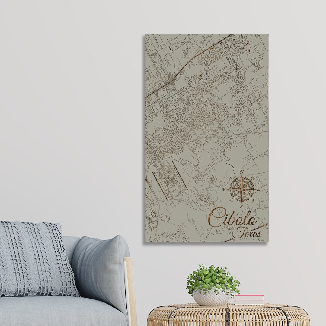 Cibolo, Texas Street Map | Wood Wall Decor | Home Decor | Wood Wall Map ...