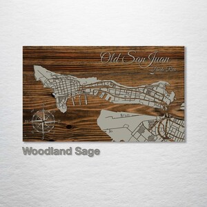 Puerto Rico: Old San Juan Street Map| Wood Wall Decor - Etsy