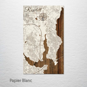 Texas: Rowlett Street Map| Wood Wall Decor - Etsy