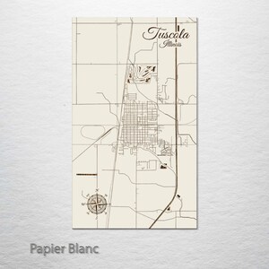 Tuscola, Illinois Street Map | Wood Engraved Maps, Wall Art| Wood Wall ...
