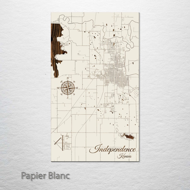 Kansas: Independence Street Map - Etsy