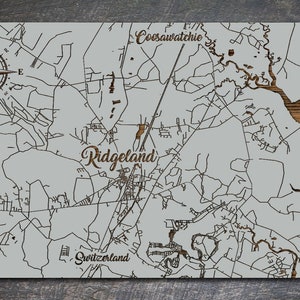 Ridgeland, South Carolina Whimsical Map| Wood Wall Decor | Wall Map ...
