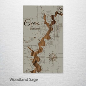 Cicero, Indiana Street Map | Wood Engraved Map | Wall Art| Wood Wall ...