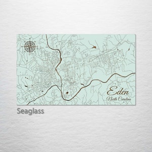 Eden, North Carolina Street Map Wood Wall Decor Wall Art Wood Wall ...