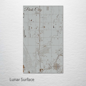 Kansas: Park City Street Map| Wood Wall Decor - Etsy