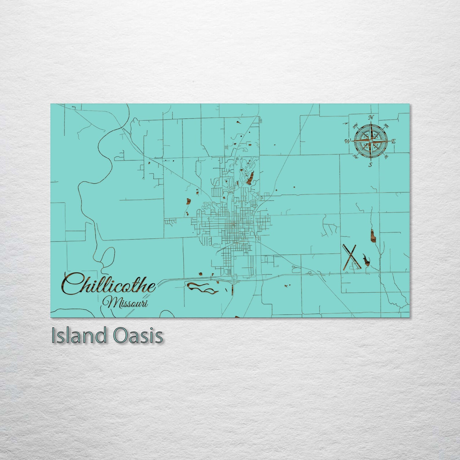 Chillicothe, Missouri Wood Engraved Street Map Art - Etsy