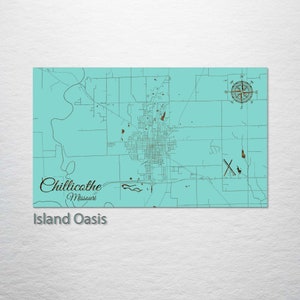 Chillicothe, Missouri Wood Engraved Street Map Art - Etsy