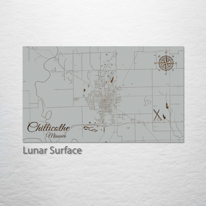 Chillicothe, Missouri Wood Engraved Street Map Art - Etsy