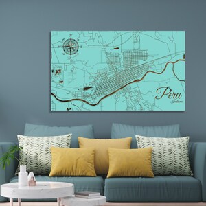 Map of Peru Indiana - Etsy
