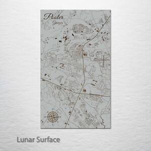 Pooler, Georgia Street Map Wood Engraved Maps, Wall Art Wood Wall Decor ...