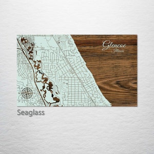 Glencoe, Illinois Street Map | Wood Wall Art | Wood Wall Map | Wood ...