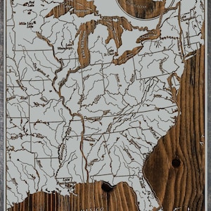 Americas Great Loop Map, Great Loop Wall Art, America’s Great Loop Wood ...