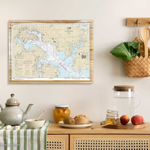 Baltimore Harbor Nautical Map (NOAA) | Nautical Chart | Coastal Wall ...
