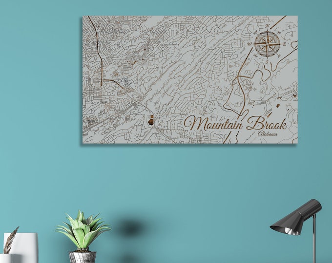 1950s Birmingham Alabama Map: Vintage City Street Grid - Etsy