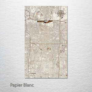 Tempe, Arizona Street Map | Wood Wall Art | Wood Wall Map | Wood ...