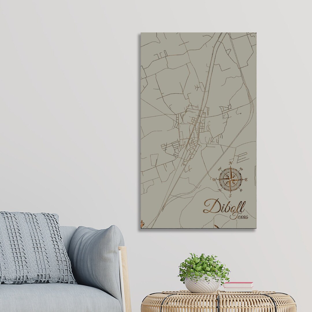 Texas: Diboll Street Map| Wood Wall Decor - Etsy