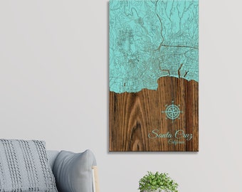 Santa Cruz Street Map - Etsy