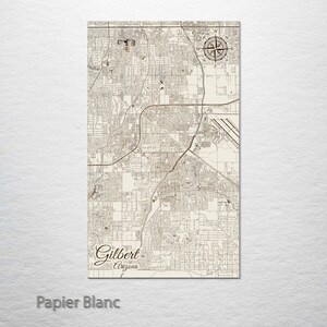 Gilbert, Arizona Street Map | Wood Wall Art | Wood Wall Map | Wood ...