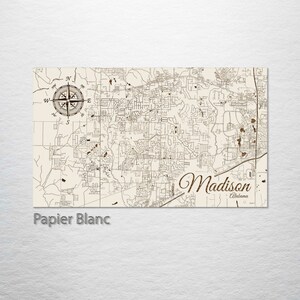 Madison, Alabama Street Map | Wood Engraved Maps | Wall Art| Wood Wall ...