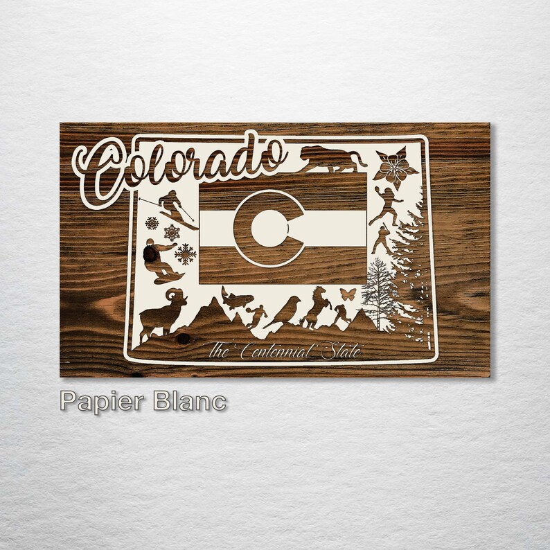 Colorado: State Map Wood Engraved Maps Wall Art - Etsy