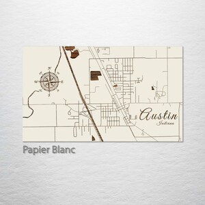 Austin, Indiana Street Map | Wood Wall Art | Wood Wall Map | Wood ...