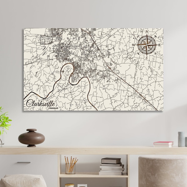 Street Map of Clarksville Tn - Etsy