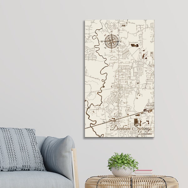 Denham Springs Map - Etsy