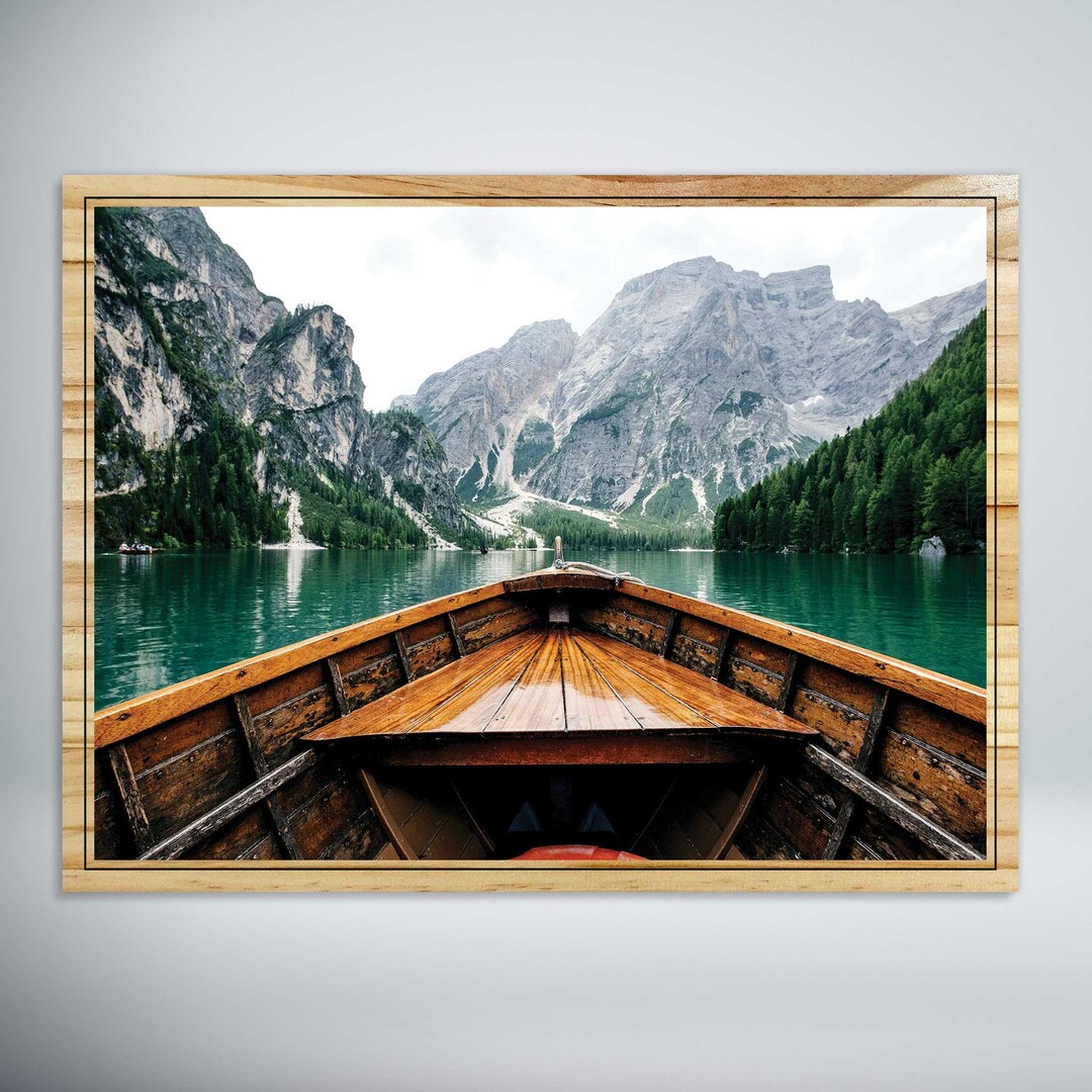 Lago Di Braies, Italy Boat View | 3D Elevated Art Prints on Premium ...