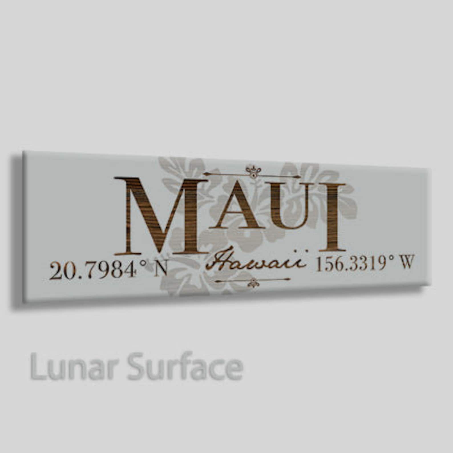 Maui Hawaii Wood Sign: Rustic Beach House Wall Decor (12in X 3.75in) - Etsy