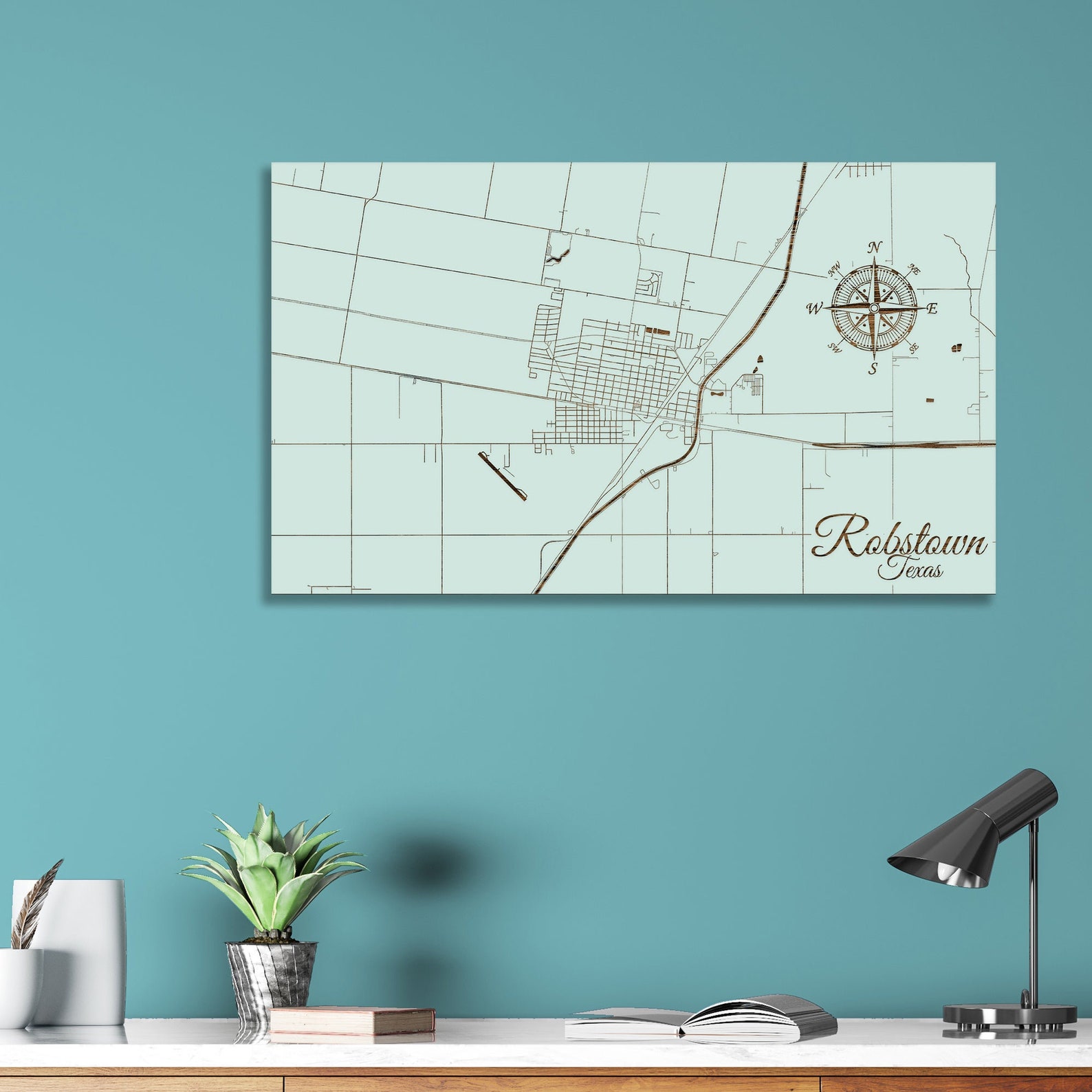 Texas: Robstown Street Map| Wood Wall Decor - Etsy