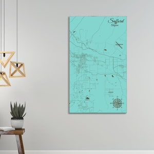 Safford, Arizona Street Map| Wall Art| Wood Wall Decor | Home Decor ...