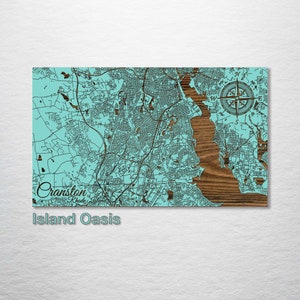 Rhode Island: Cranston Street Map| Wood Wall Decor - Etsy