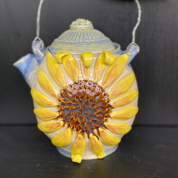 Sunflower Teapot - Etsy