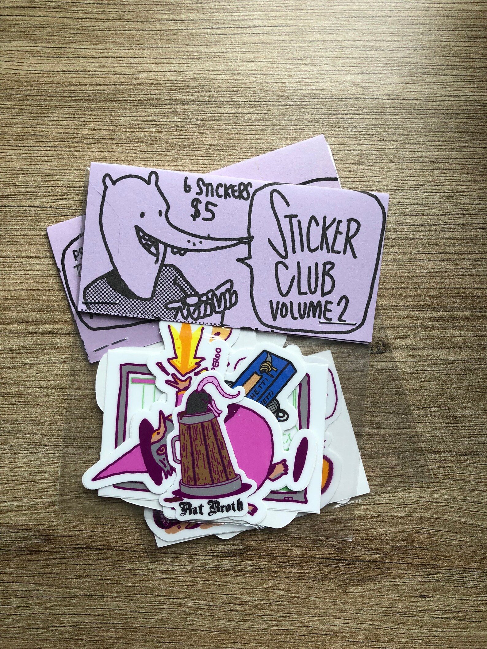 Sticker Club, Volume 2 Six Stickers - Etsy UK
