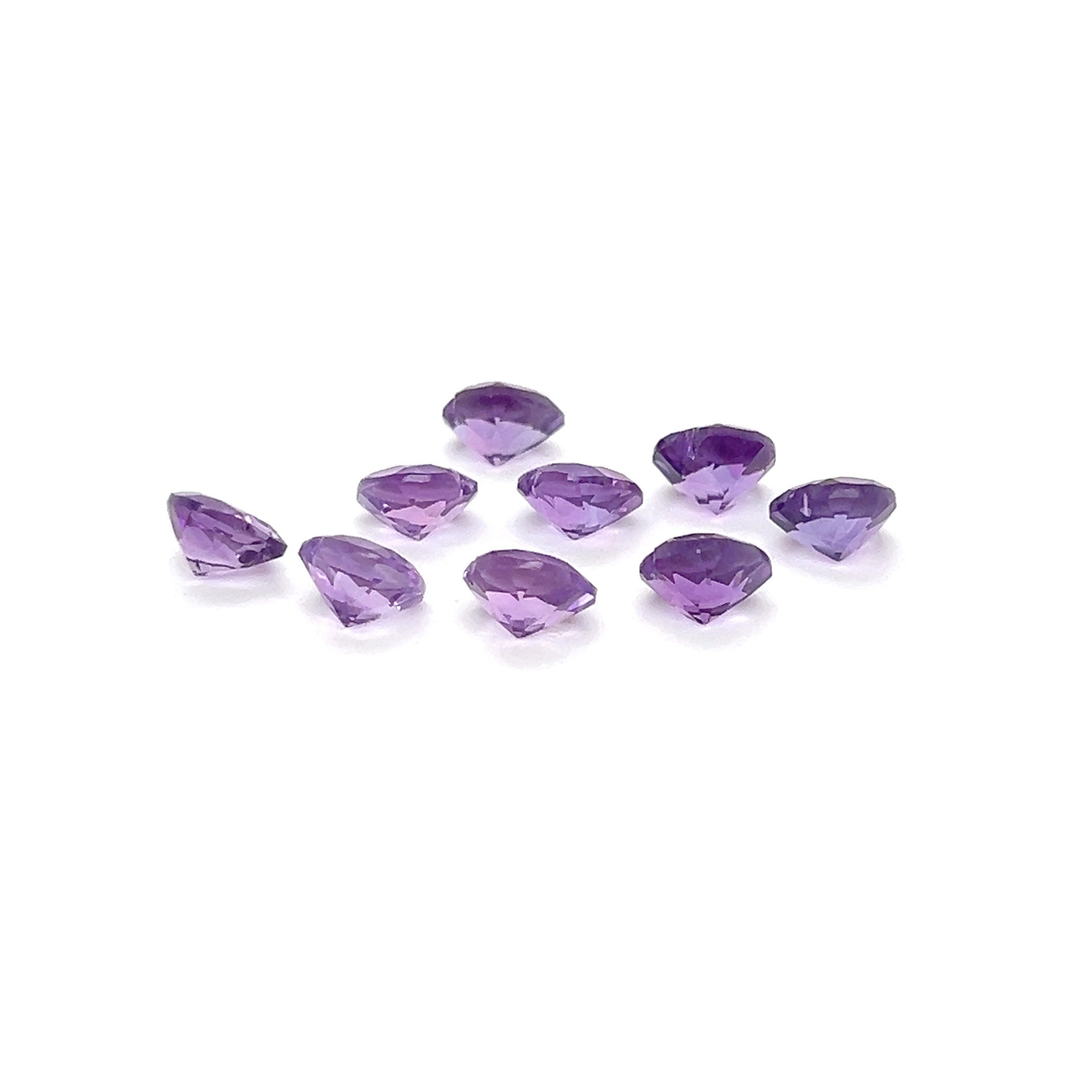 Amethyst 8 Mm Heart Shape Natural Gemstone Purple Brazilian Amethyst ...