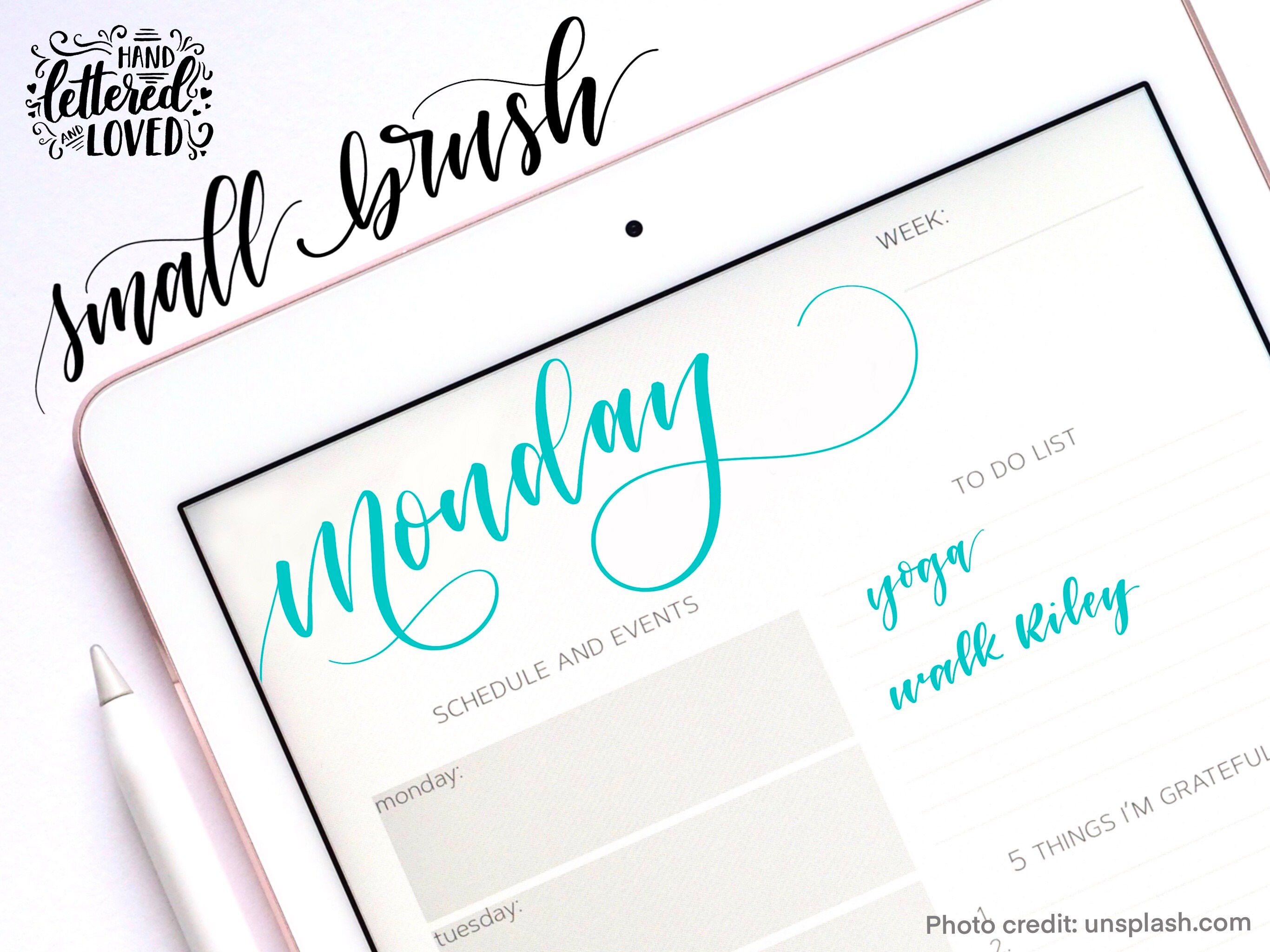 Procreate Custom Brushes Lettering Brushes Essentials Set for | Etsy