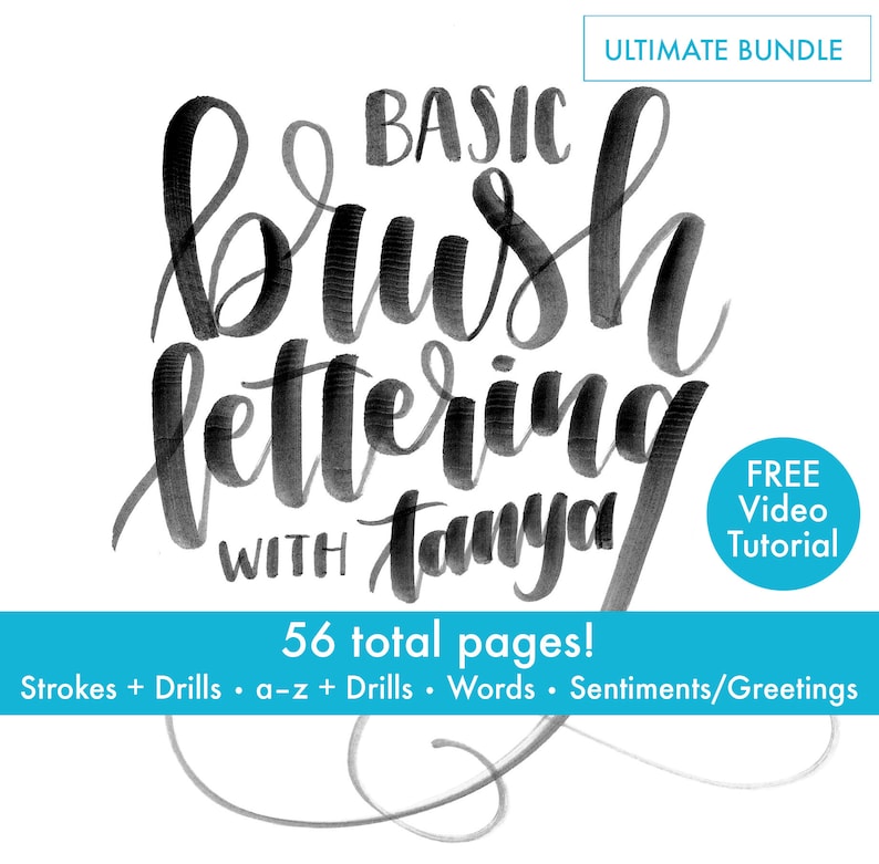 Brush Lettering Calligraphy Worksheets How to Write a Calligraphy ...