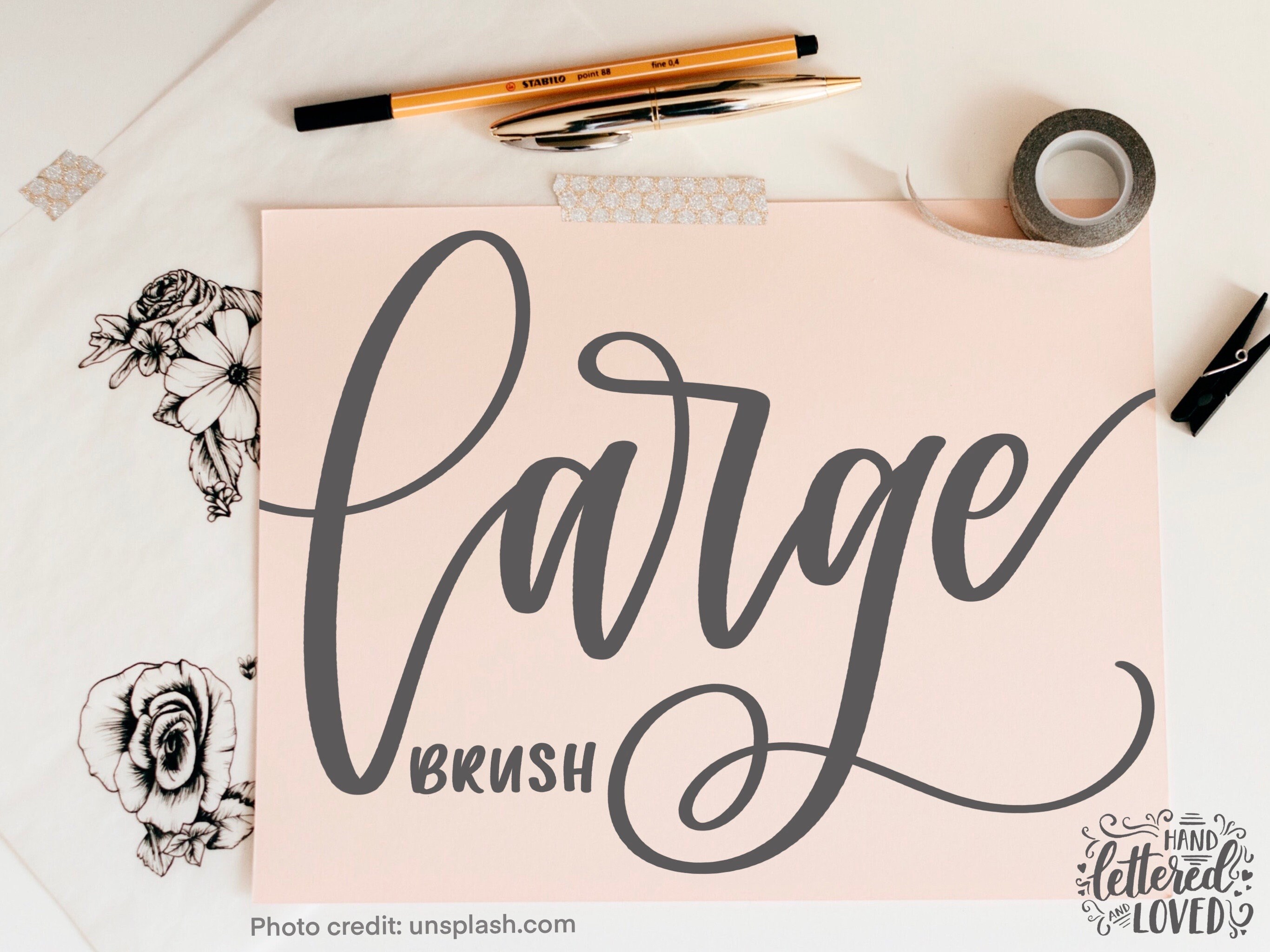 Procreate Custom Brushes Lettering Brushes Essentials Set for | Etsy