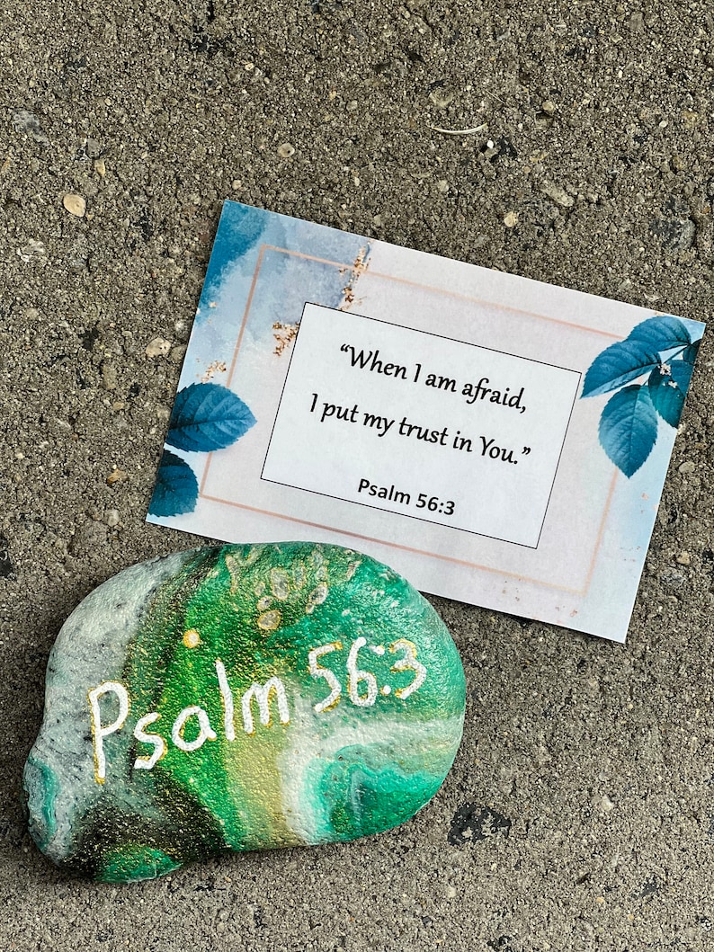 Painted River Rock With Bible Verse - Etsy