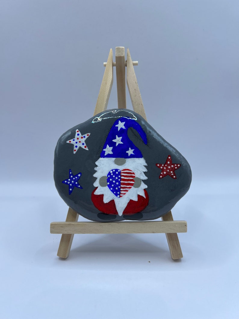 4th of July Hand Painted Rock - Etsy