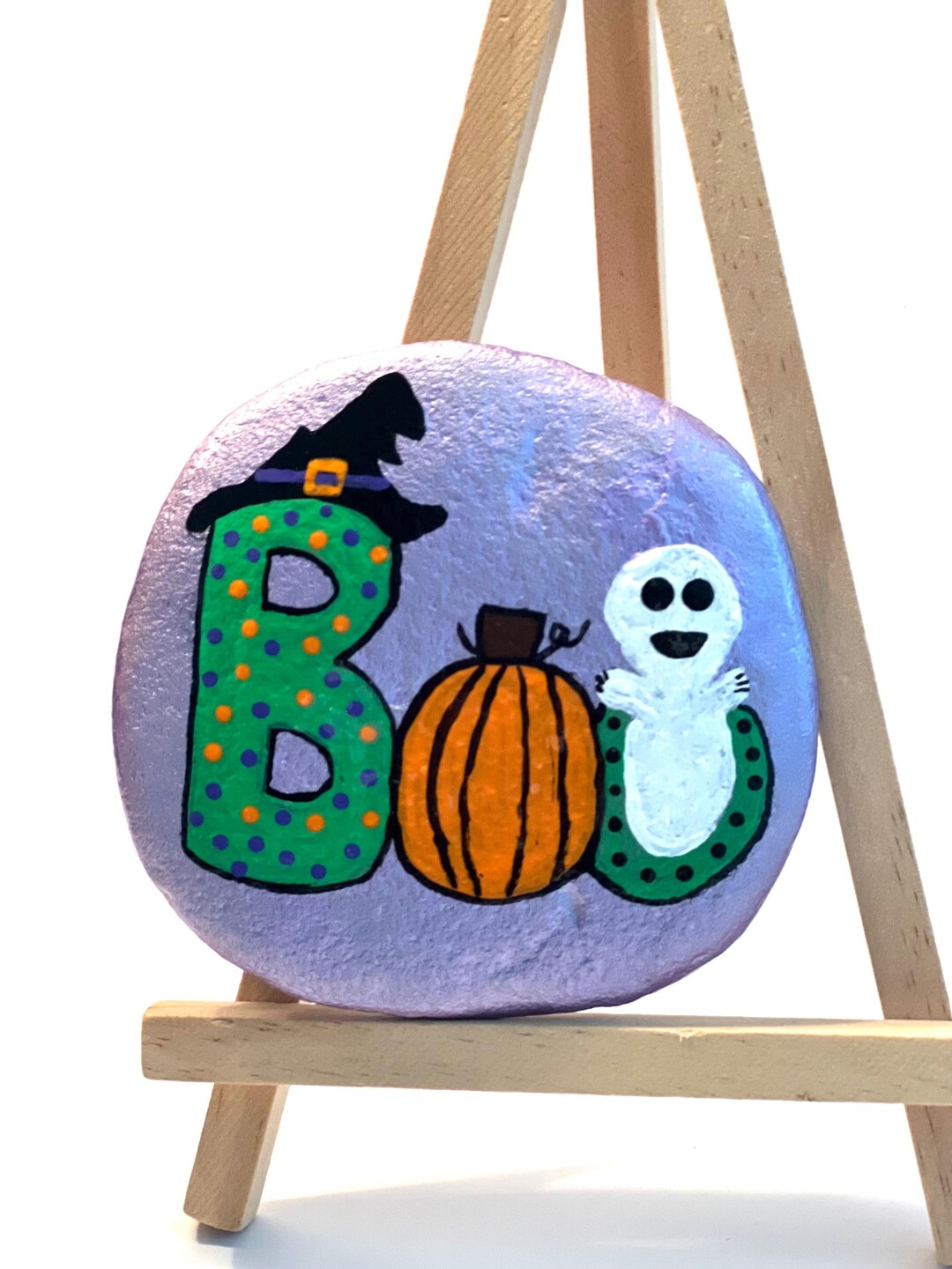 Halloween Boo Hand Painted River Rock - Etsy