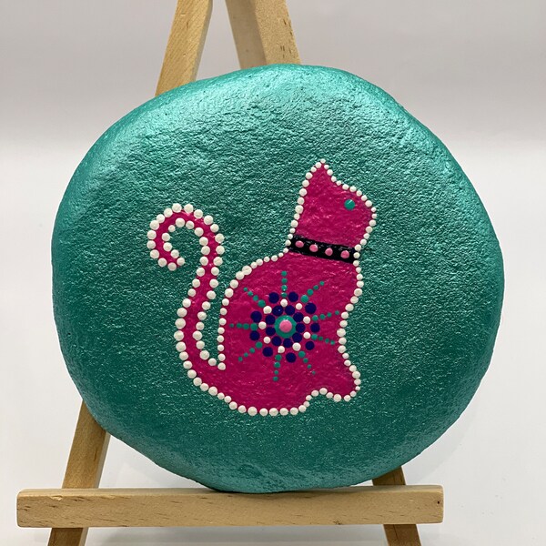 Painted Rock Cat - Etsy