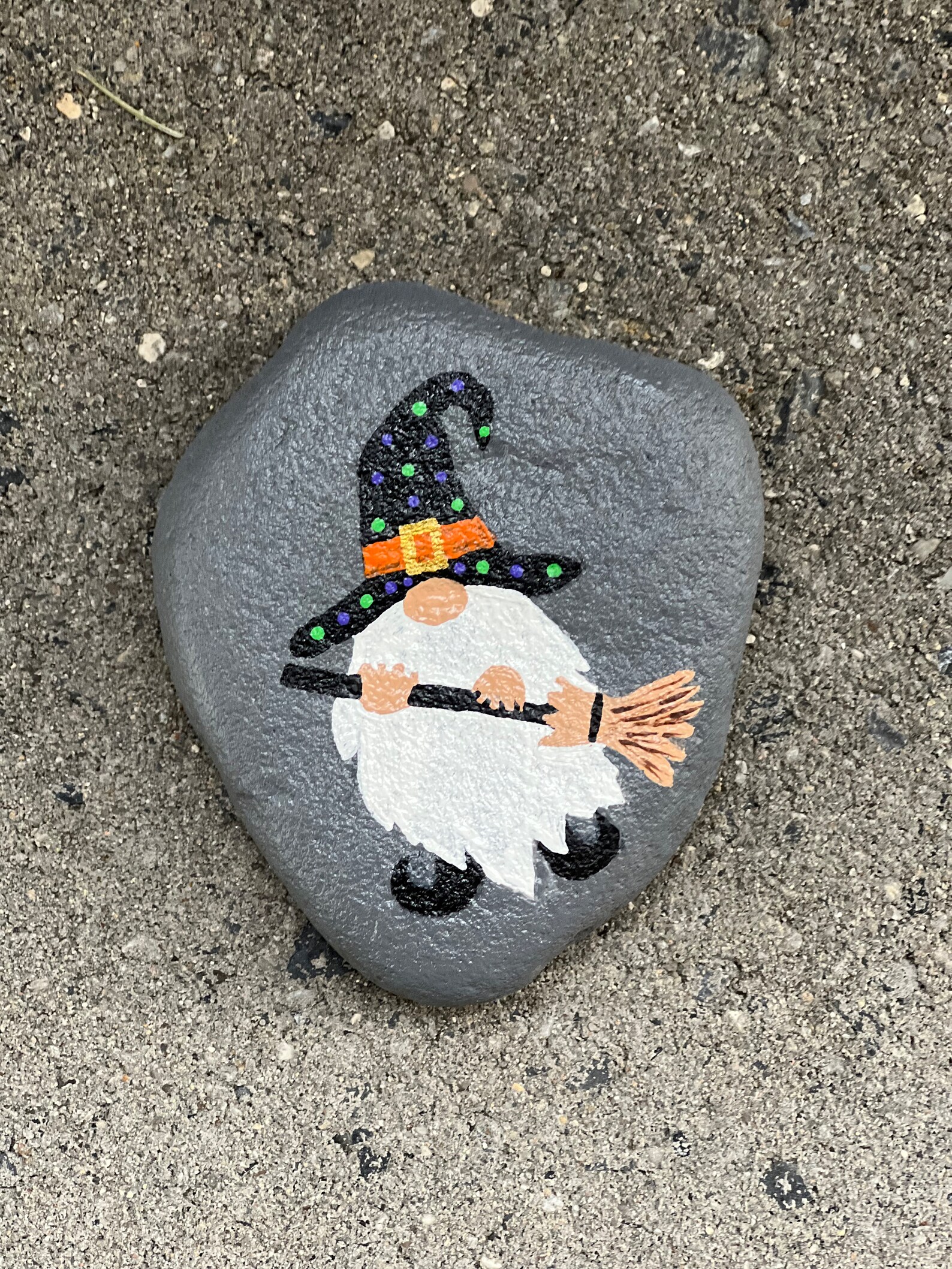 Halloween Gnome Hand Painted River Rock - Etsy