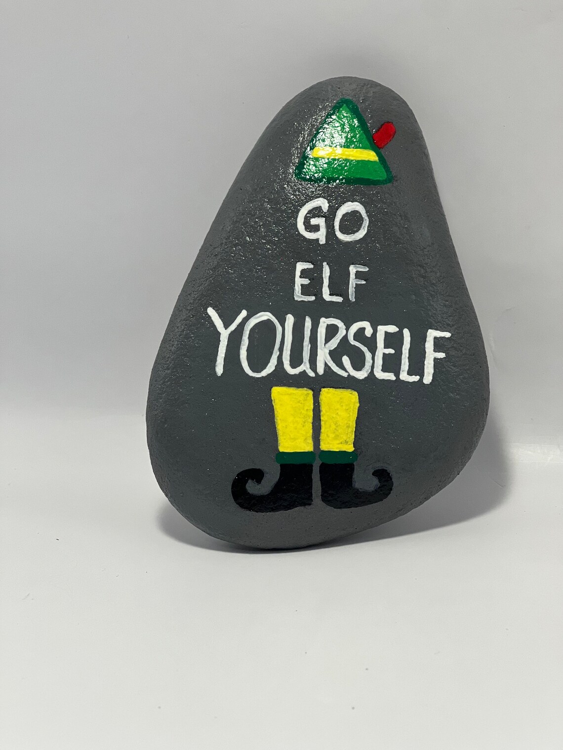 Elf Hand Painted River Rock - Etsy